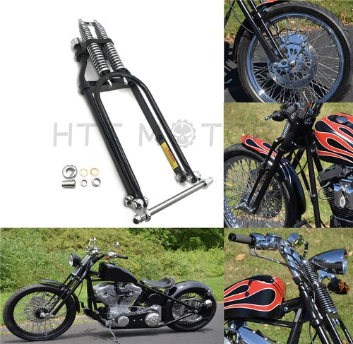 4" Under 18" Black Springer Front End For Harley Bobber Chopper Softail ...