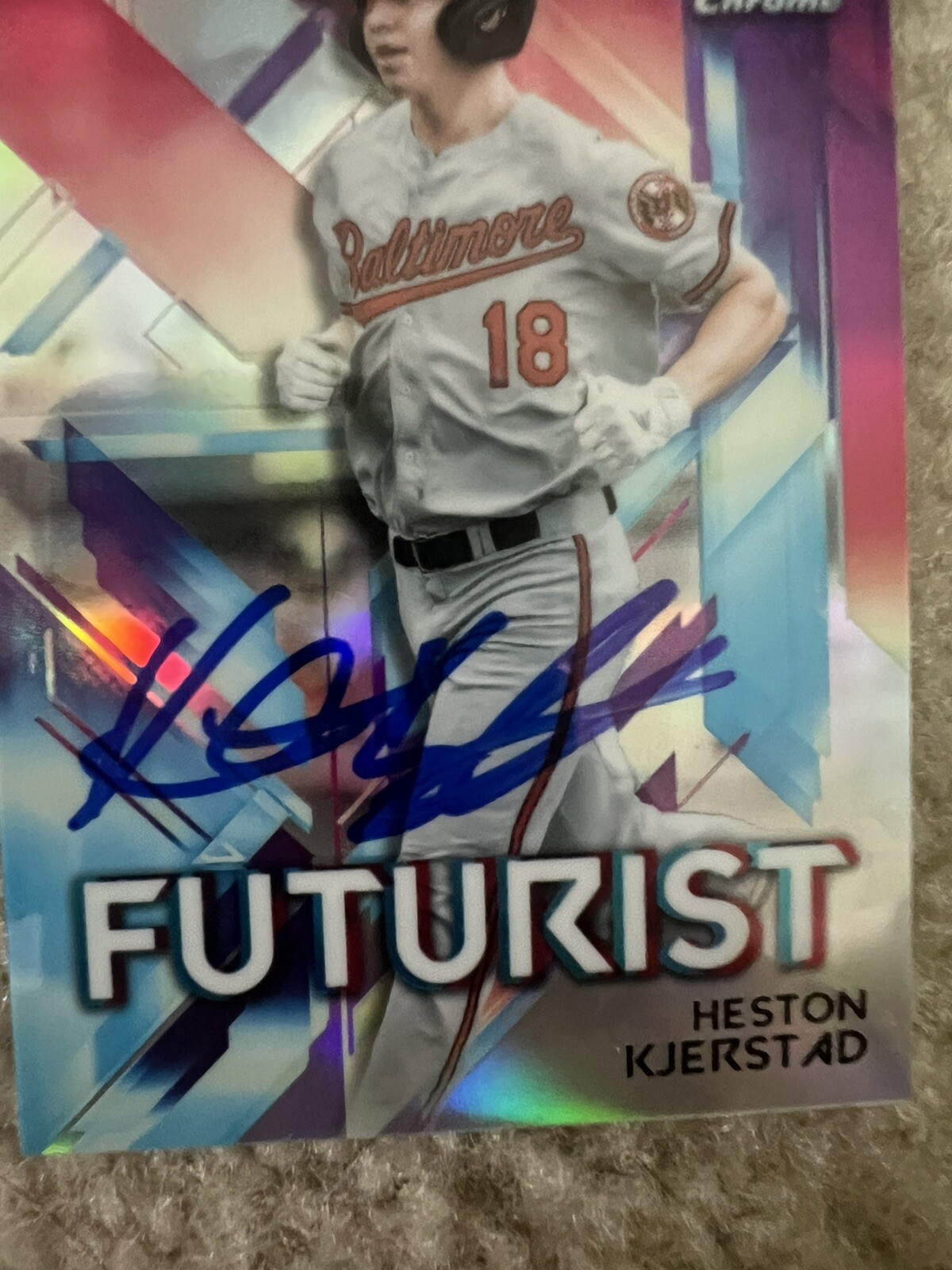 Heston Kjerstad Signed 2021 Bowman Futurists Insert Card Orioles ...