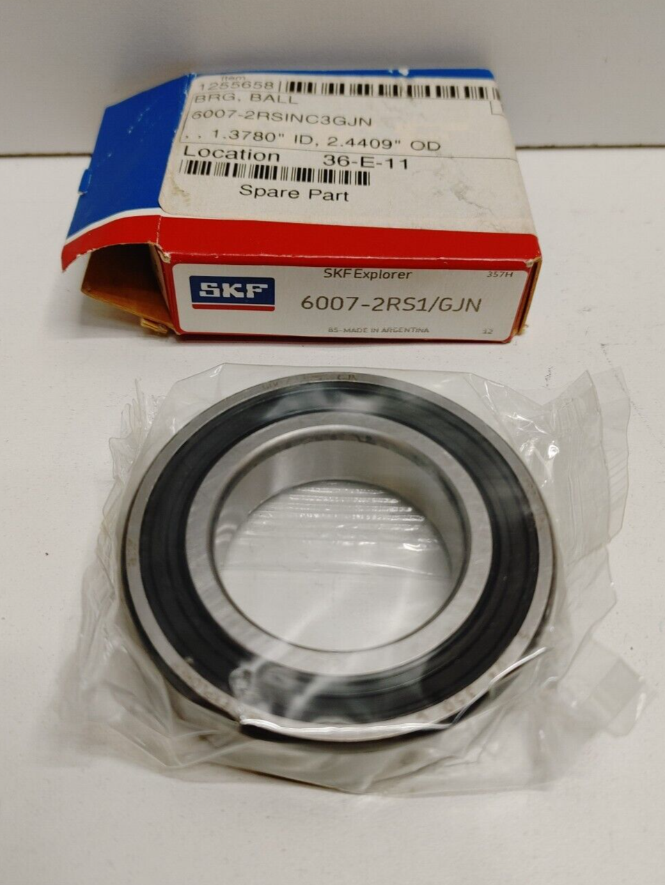 NEW OLD STOCK! SKF 35MM BORE X 62MM OD BALL BEARING 6007-2RS1/GJN | eBay