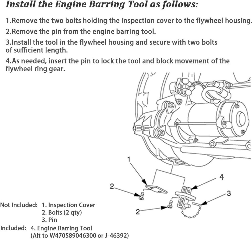 J-46392 Engine Barring Tool for Detroit Diesel DD13, DD15, DD16 ...