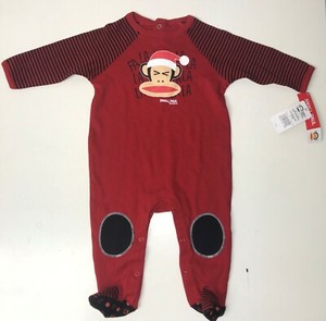 Paul Frank for Target Baby Pajamas Red One-Piece Small Paul Size 9 ...
