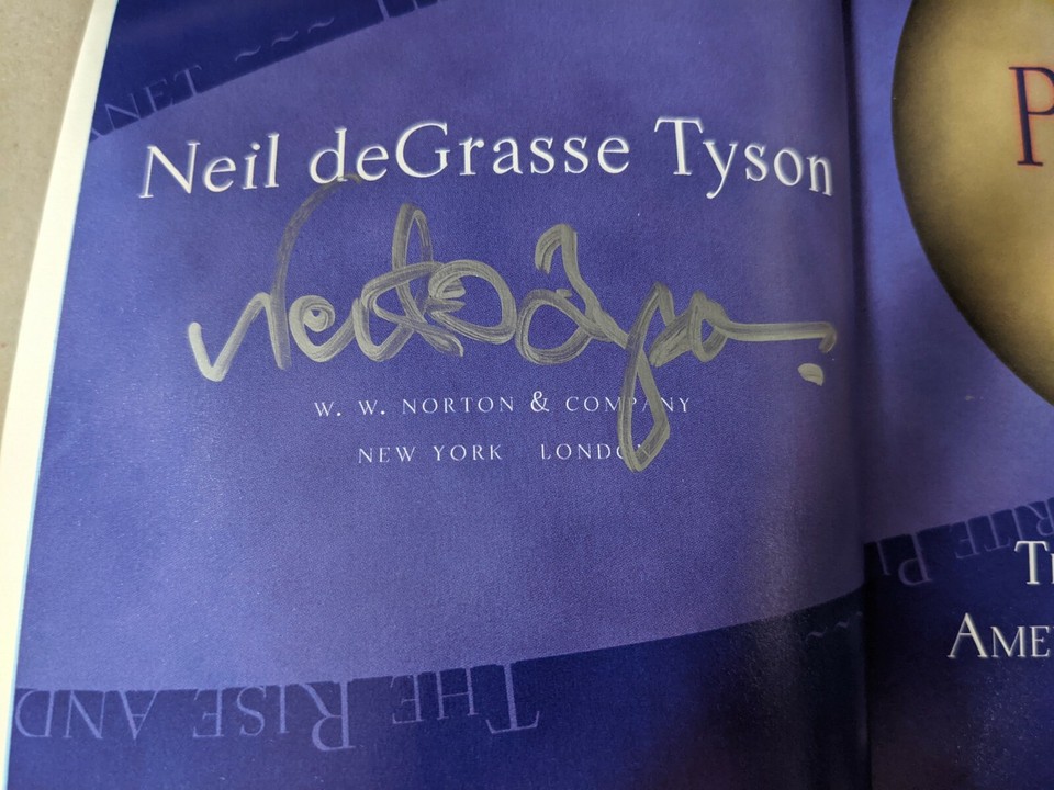 Neil Degrasse Tyson AUTOGRAPHED/SIGNED book - The Pluto Files - silver ...