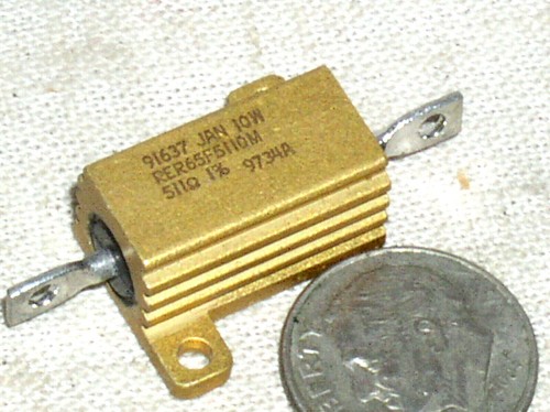 GOLD JAN RER RER65F5110M DALE MILITARY MIL POWER RESISTOR 511 OHM 10W 1 ...