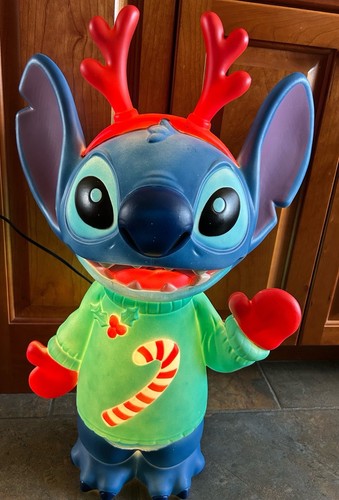 Stitch From Disney Lilo & Stitch 26.6” Gemmy Christmas Light Up Blow ...