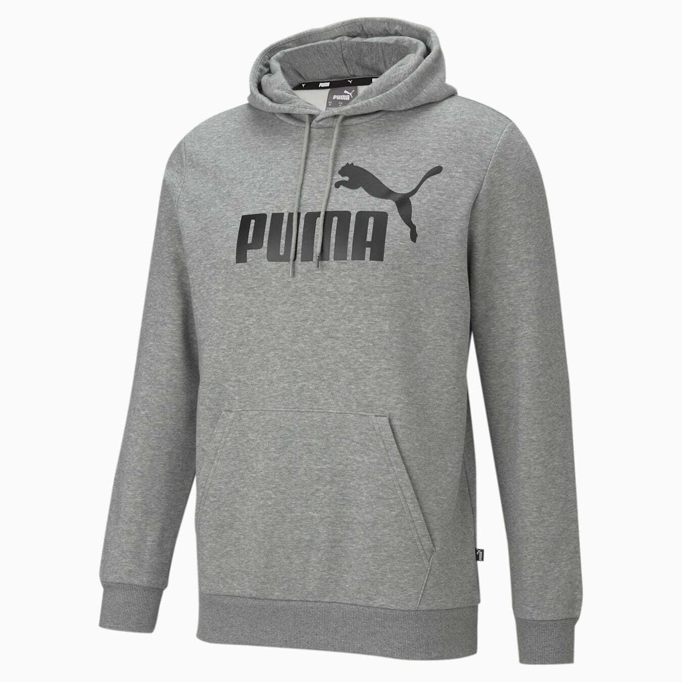 PUMA Men's BUNDLE~Big Logo Hoodie Pullover~Grey~S-L~FREE T SHIRT W ...