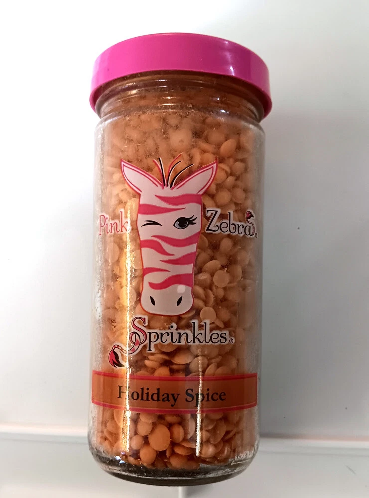 Pink Zebra Sprinkles Jar