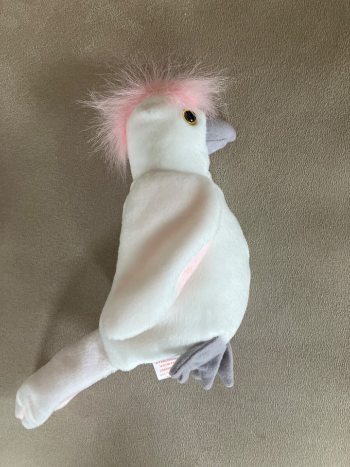 TY Beanie Baby Kuku the Cockatoo with ERRORS RARE RETIRED Bird 1997 ...