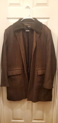 Men's XL Black Rivet Wool Blend Coat | eBay