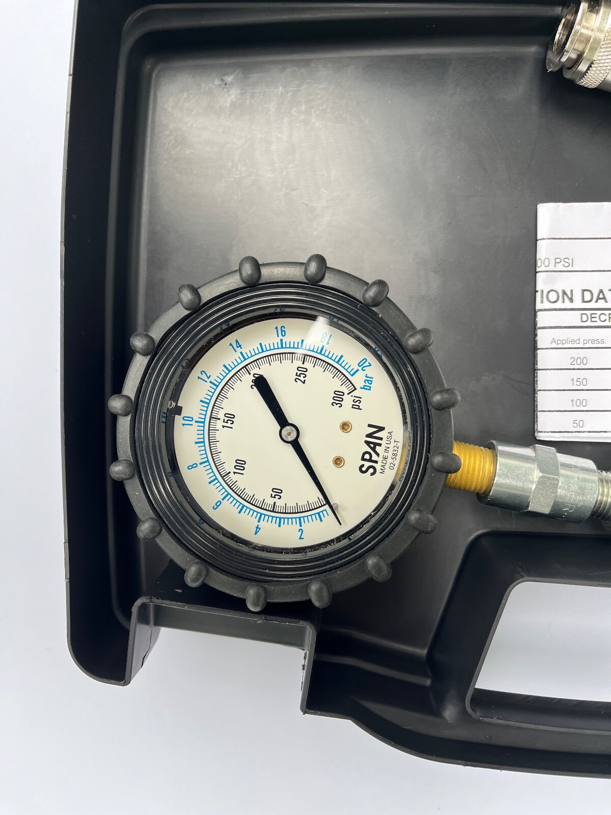 AIRCRAFT TIRE PRESSURE GAUGE 0-300 PSI KIT TA- 14-6806-6011 WITH ...