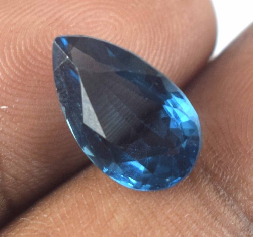 Naturale Blu Indicolite Tormalina 6.15 KT Pera Loose Gemma Certificato ...
