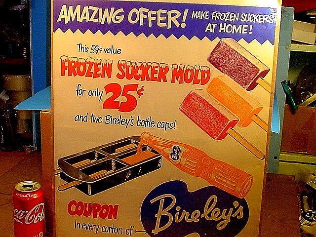 VINTAGE BIRELEYS SODA PAPER SIGN~BIRELEY'S NON-CARBONATED | eBay