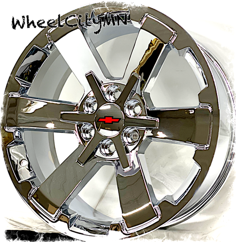 22" Chrome OE 5662 Replica CK162 Rally Wheels fits 2017 Chevy Silverado ...