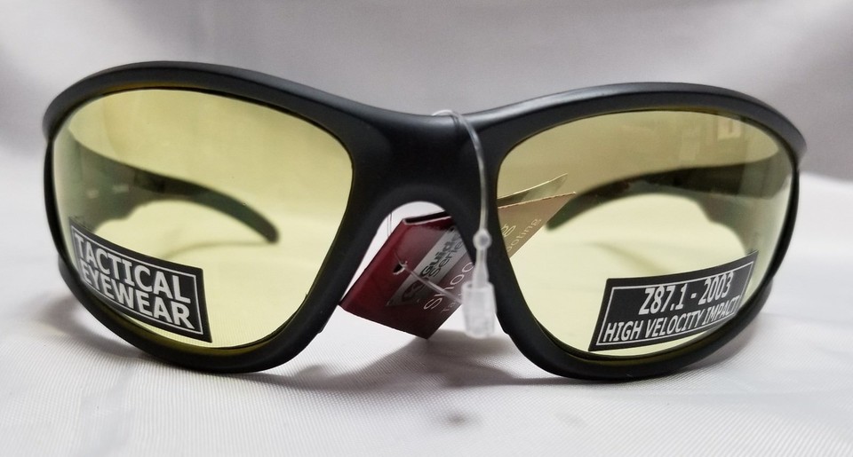 Tactical Shooting Glasses Clear - Smoke- Yellow Tint High Velocity ...