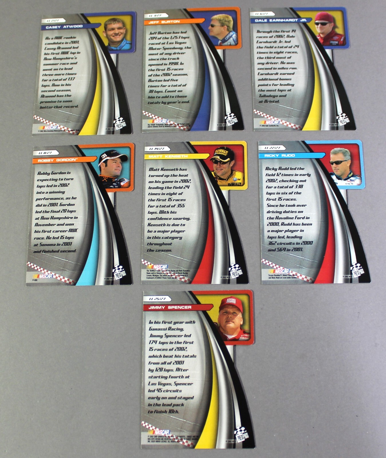 2002 Press Pass Stealth Lap Leader NASCAR Die-Cut Trading Cards - You ...