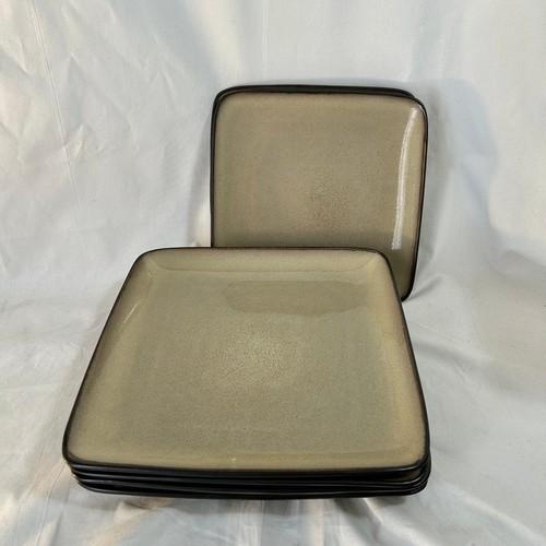 Home Trends Square Rave Taupe Plates | eBay