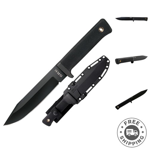 SRK 6" SK-5 Clip Point Razor-Sharp Blade 4.75" Durable Kray-Ex Handle ...