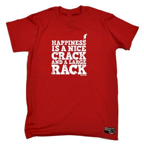 Aa Happiness Is A Nice Crack - Mens Funny Novelty T-Shirt Tshirts T ...