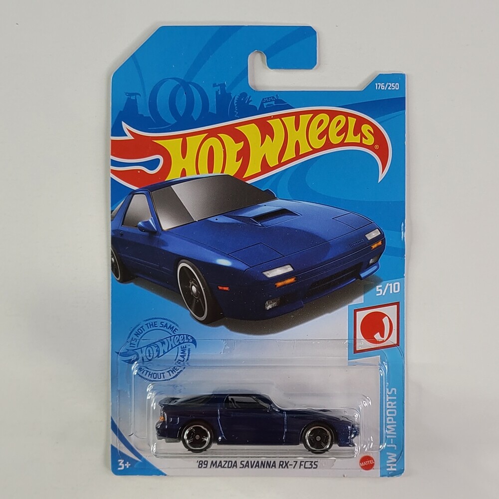 Hot Wheels - '89 Mazda Savanna RX-7 FC35 (Metalflake Navy Blue) | eBay