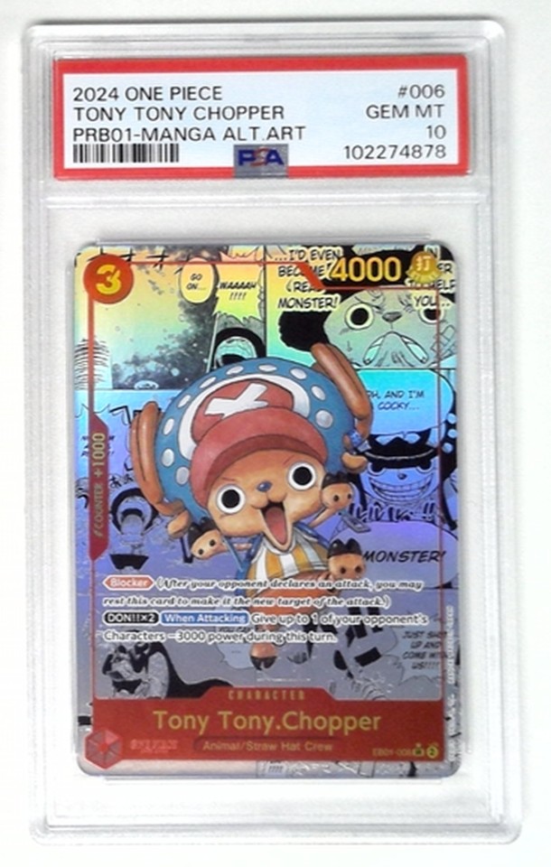 1x V1536: 2024: Tony Tony.Chopper: EB01-006: Manga Alt-Art: PRB01: PSA ...