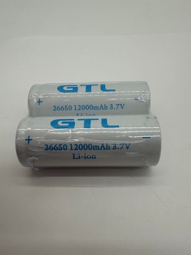 GTL Rechargeable Li-lithium battery 12000mAh Model: 26650 66*25*25mm ...