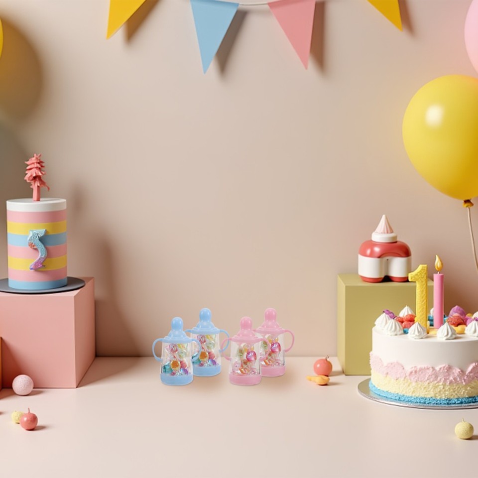 20pcs Baby Shower Favor Bottles, Milk Bottle Candy Box With Handle ...