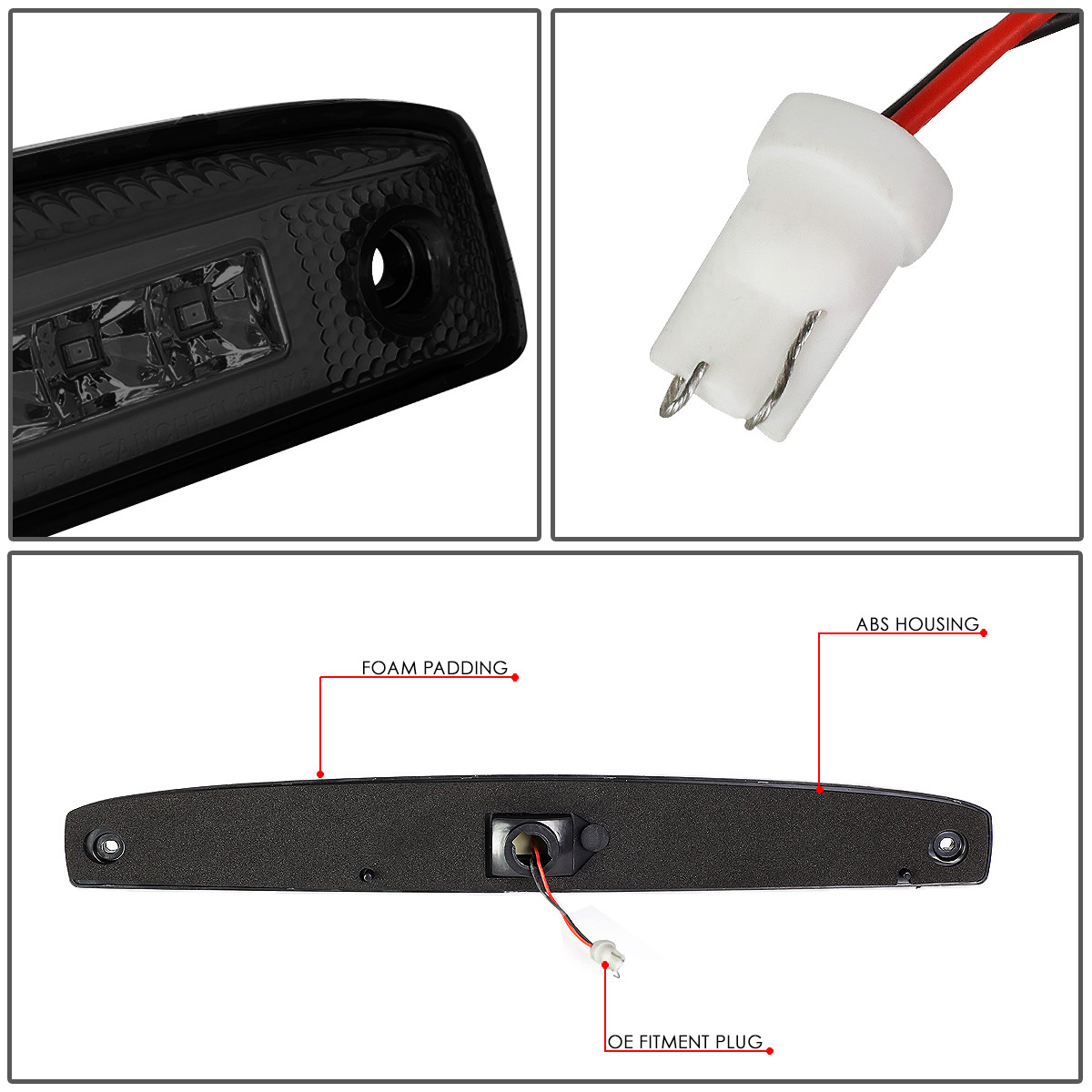 FOR 03-06 DODGE RAM TRUCK FULL LED RAER CENTER TAILGATE LAMP BRAKE ...