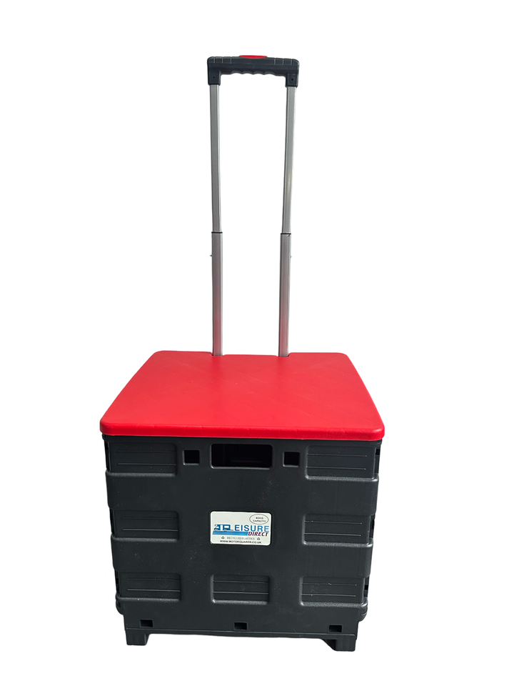 LEISURE DIRECT FOLDING HEAVY DUTY SHOPPING BOOT CART CRATE TROLLEY ...