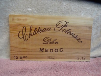 2012 CHATEAU POTENSAO DELON MEDOC WOOD WINE PANEL END WP-10 | eBay