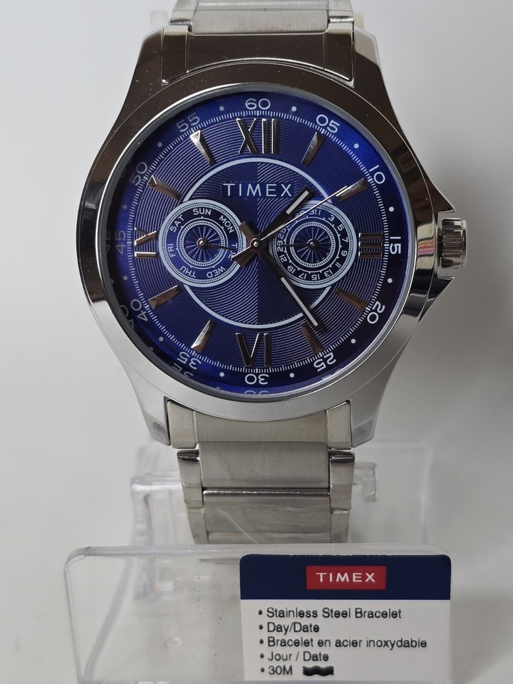Timex Blue Dial Quartz Calendar Watch 44mm Men's TW2T44300 | eBay