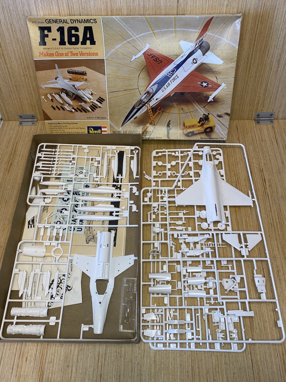 Vintage 1976 Revell 1/72 General Dynamics F-16a 2 Versions Model Kit ...
