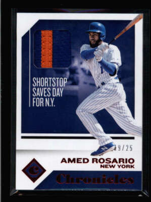 AMED ROSARIO 2018 PANINI CHRONICLES RED GAME USED JERSEY PATCH #19/25 ...