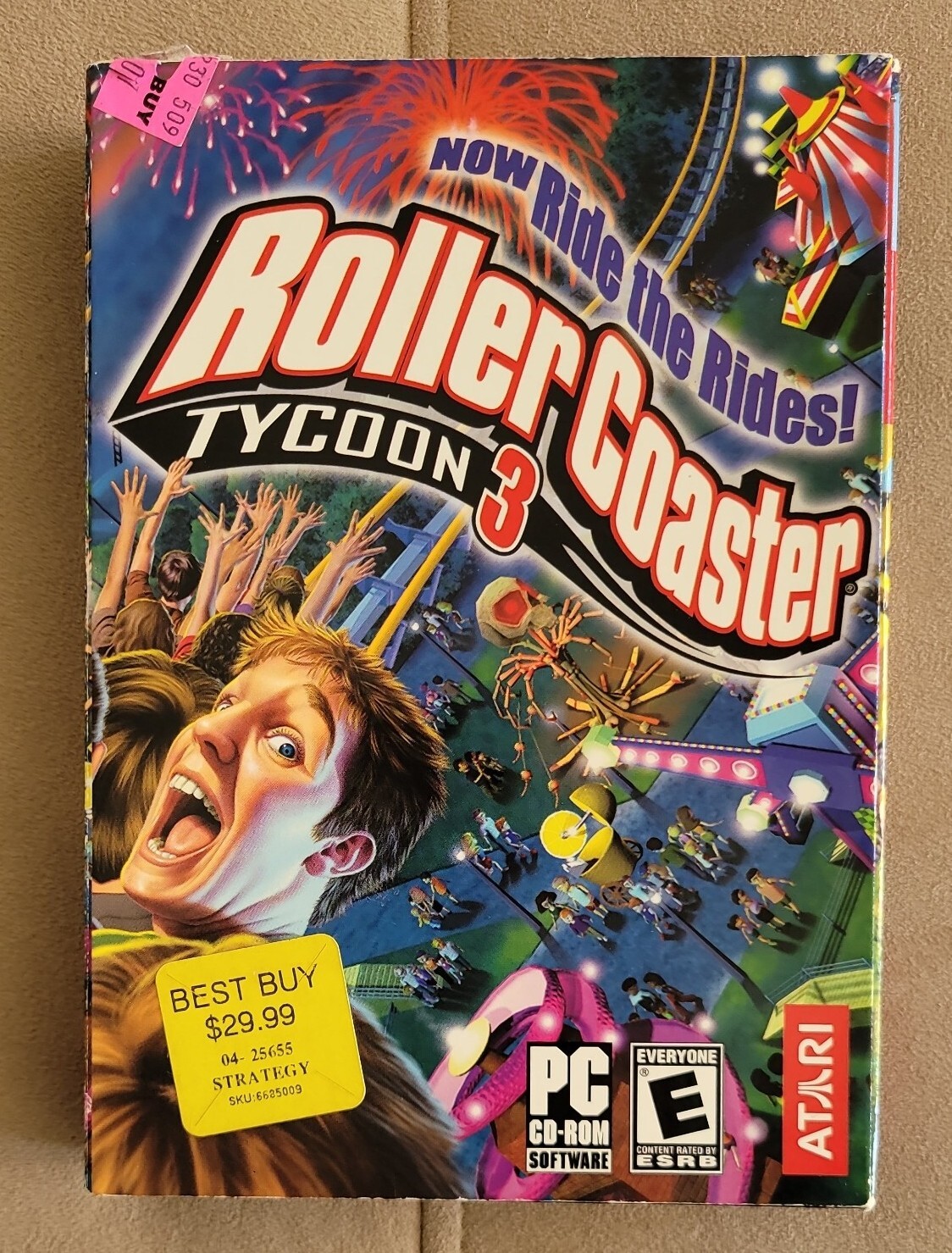 Vintage Roller Coaster Tycoon 3 Computer CD-ROM Game Complete MINT DISC ...