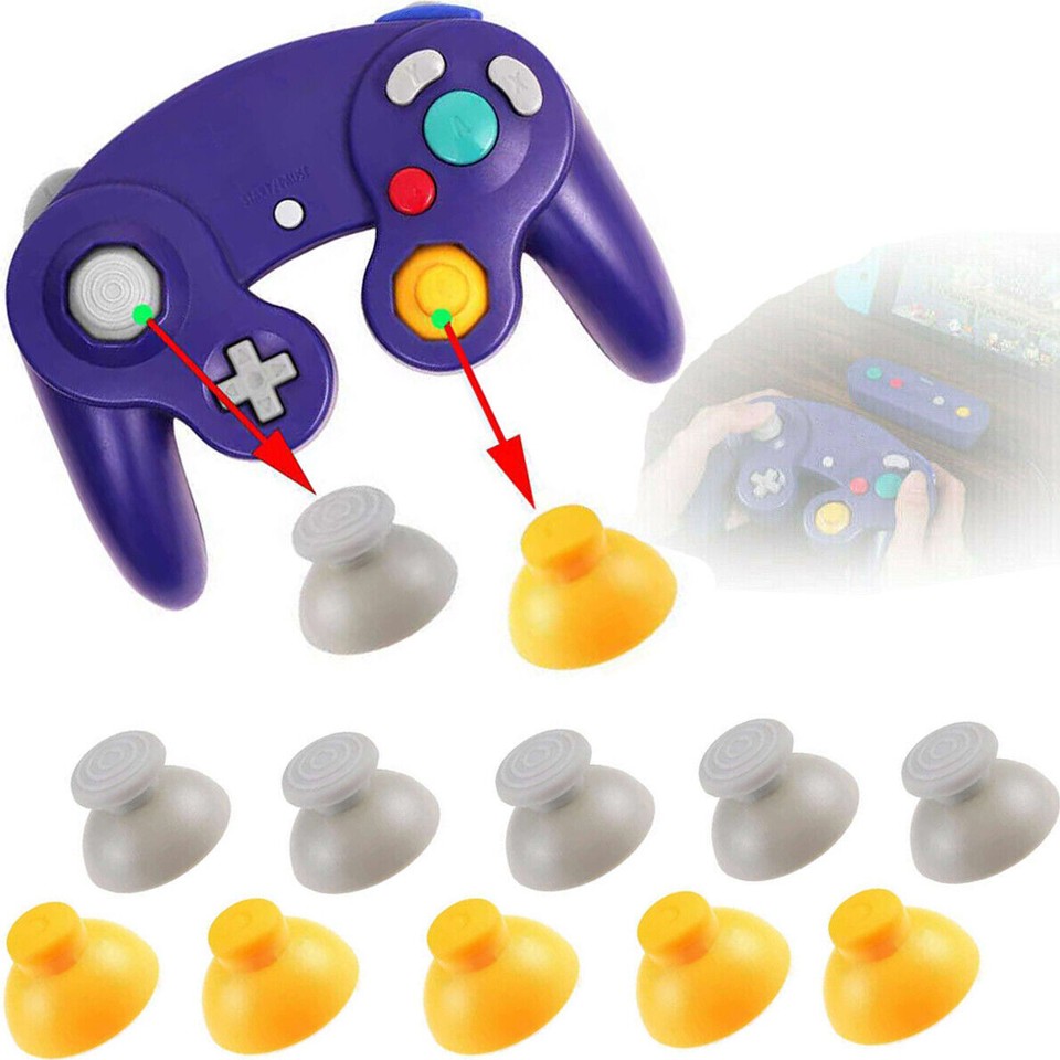 10Pcs For Official Nintendo Gamecube Controller Thumb C Stick Cap ...