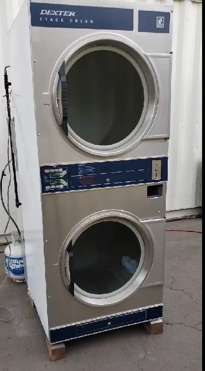Dexter Coin-Op Stack Dryer, 30 lbs, Model: D2LX30QSS S/N: 2020800157354 ...