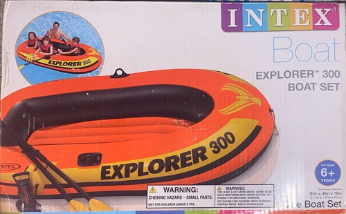 Intex 58332EP Explorer 300 Compact Inflatable Three Person Raft Boat ...