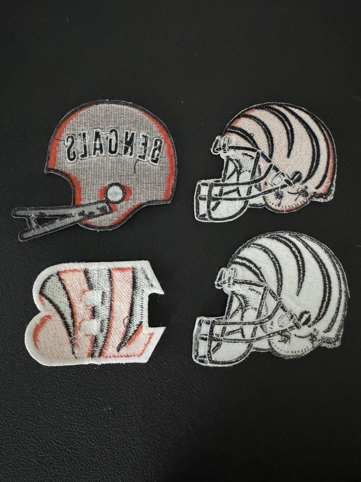 (4) QTY. RETRO & MODERN HELMET CINCINNATI BENGALS PATCHES NEW OLD STOCK ...