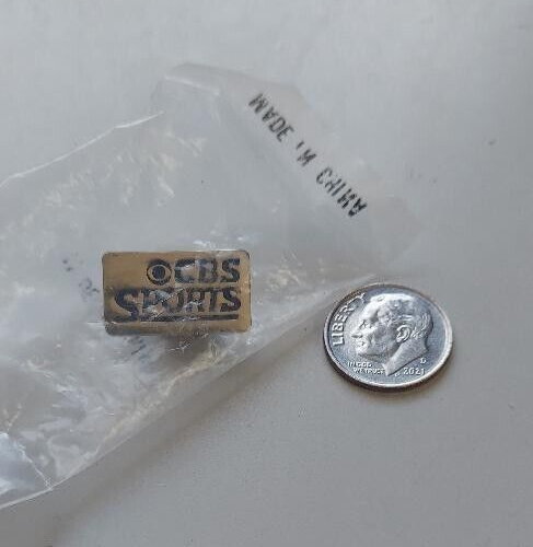 CBS SPORTS Small Silver/Blue Lapel Media Pin OOP Vintage Great Gift! | eBay