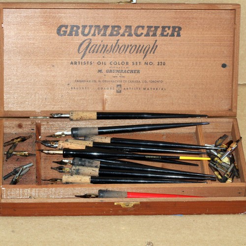 13 Antique Calligraphy Dip Pens Reliance Pencil Speedball and 30+ Nibs ...