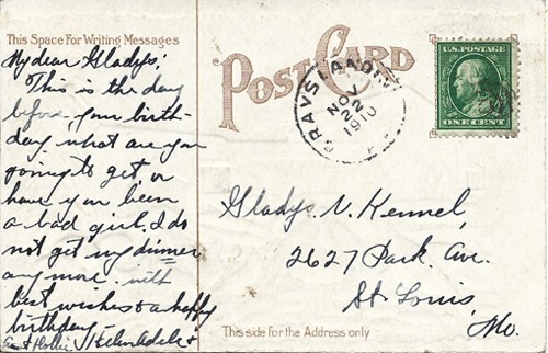 1908 Benjamin Franklin 1 Cent Stamp Green on Thanksgiving postcard. | eBay