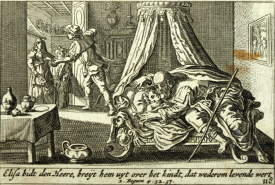 1700 Engraving Of The Bible Old Testament The Prophet Elisha Saves The ...