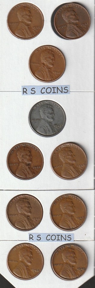 RS COINS SELLS FOR LESS 1940 thru 1940PDS LINCOLN CENT 30 pc SET (VERY ...