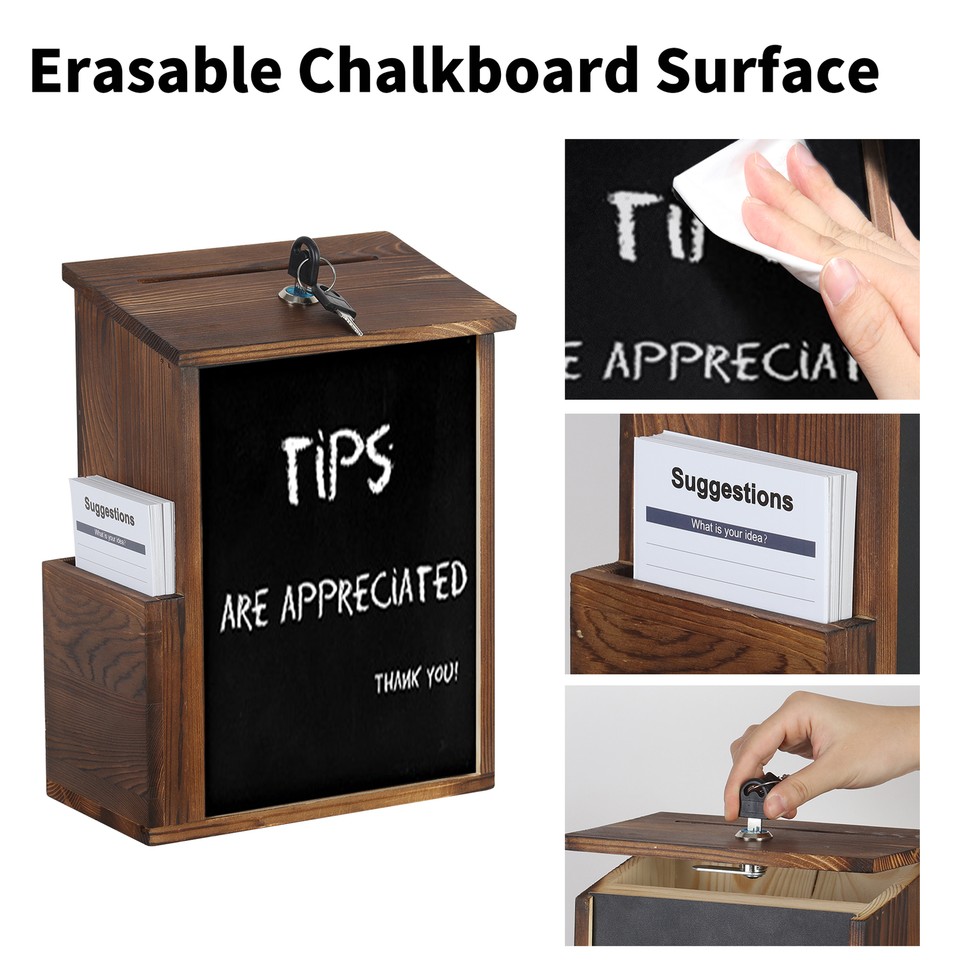 Wooden Church Collection Box Tithing Donation Box Ballot Fundraising ...