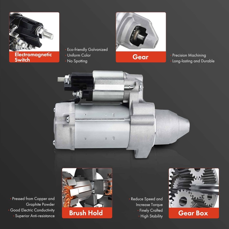 Starter Motor for Mercedes-Benz C300 E300 Infiniti Q60 1.7kW 12 Volt CW ...