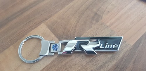 R Line Black Keyring Badge Metal Keychain Key Ring R32 VW Golf Polo ...