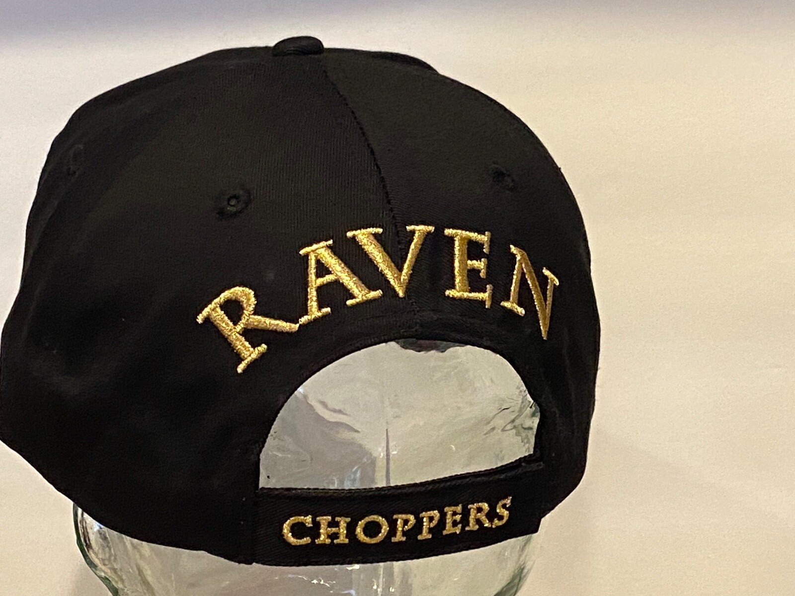 Raven Choppers Motorcycles Bike Custom Shop RARE Black Golf Hat Cap ...