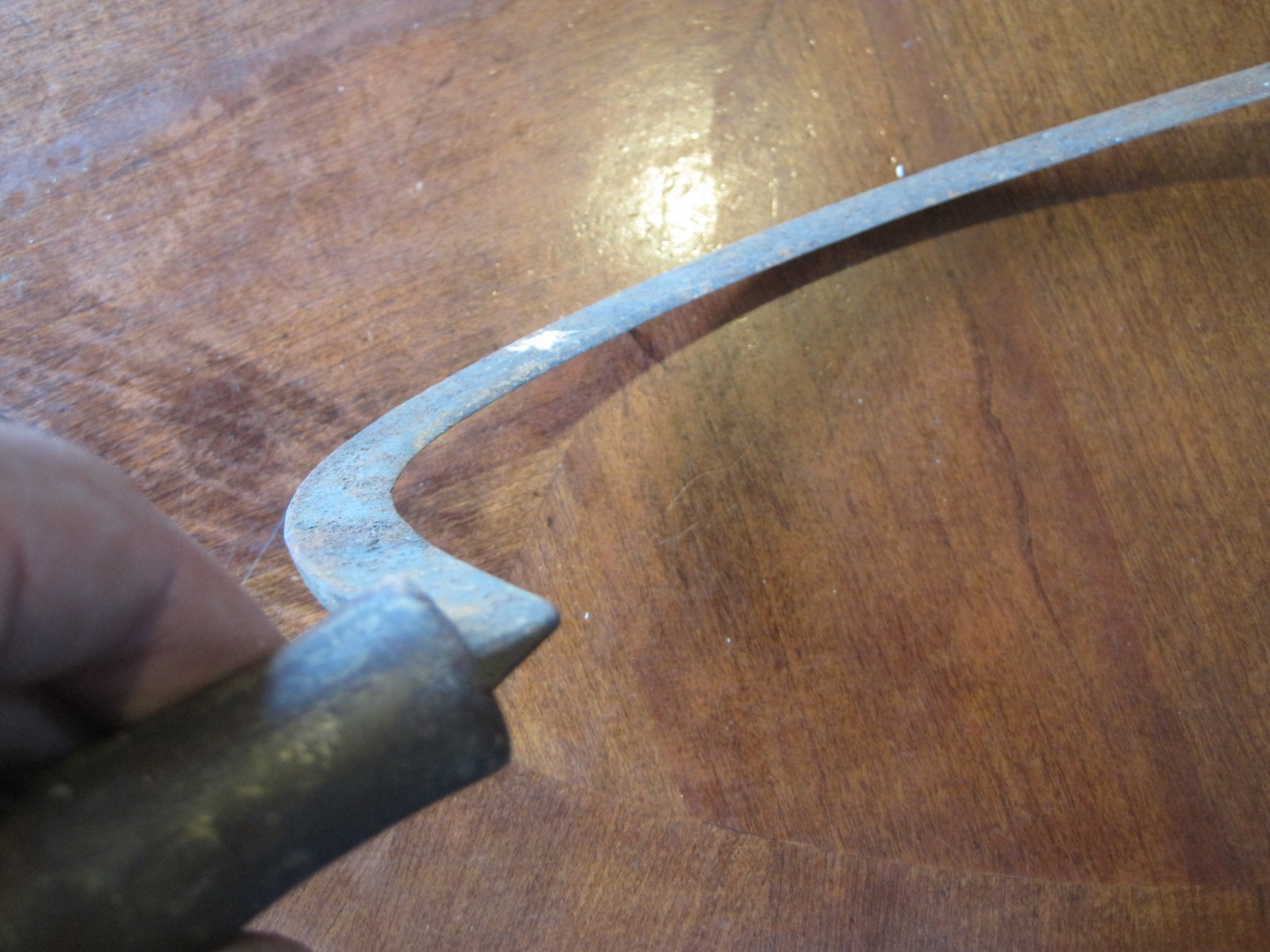 Antique 1800's Primitive Christ Hand Sickle Tool Scythe w/ Wooden ...