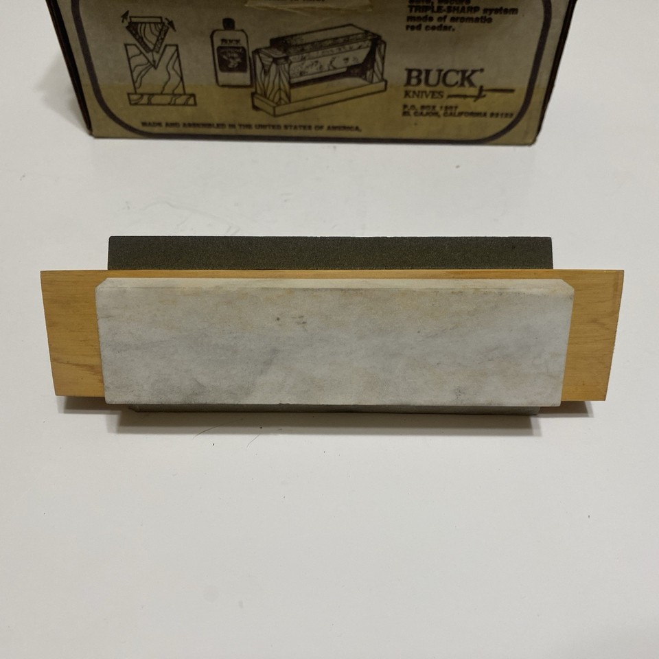 Buck Knives Triple Sharp Whetstone, Coarse, Medium, Fine Arkansas Oil ...