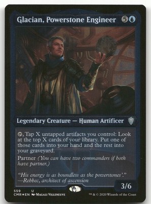 Glacian, Powerstone Engineer (Foil Etched) #559 NM Commander Legends ...