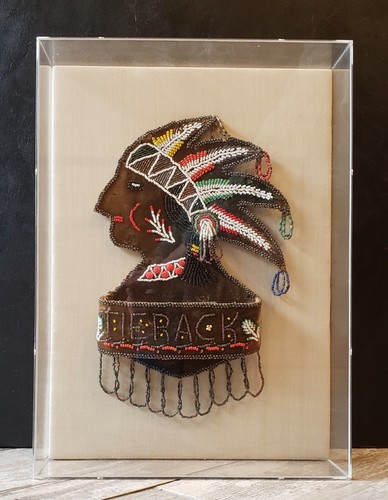 Native American Beaded Tie Rack with Indian Chief Profile | eBay