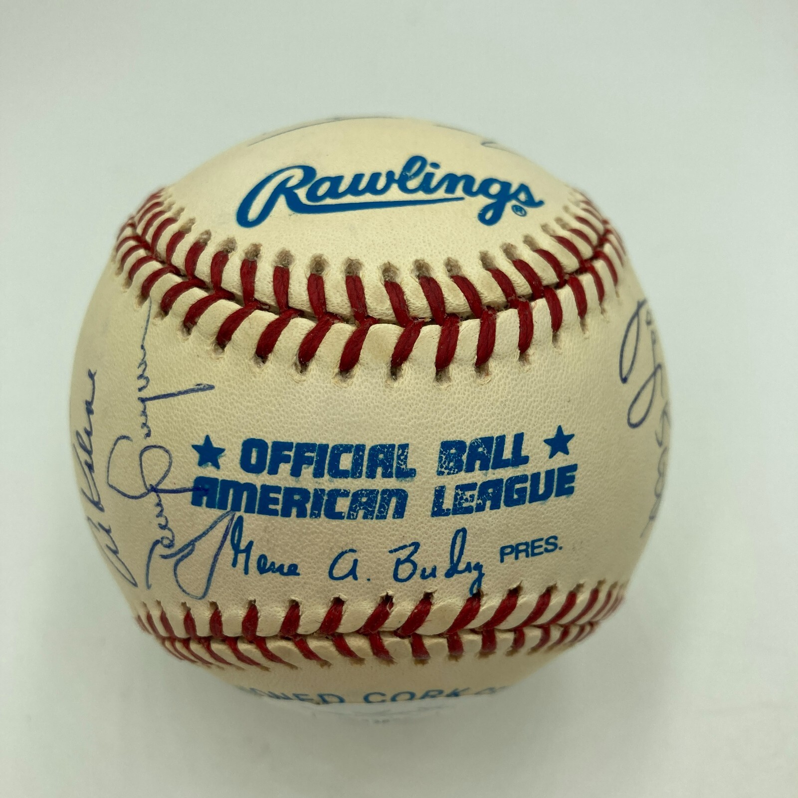 3,000 Hit Club Signed Baseball 16 Sigs Willie Mays Hank Aaron Stan ...